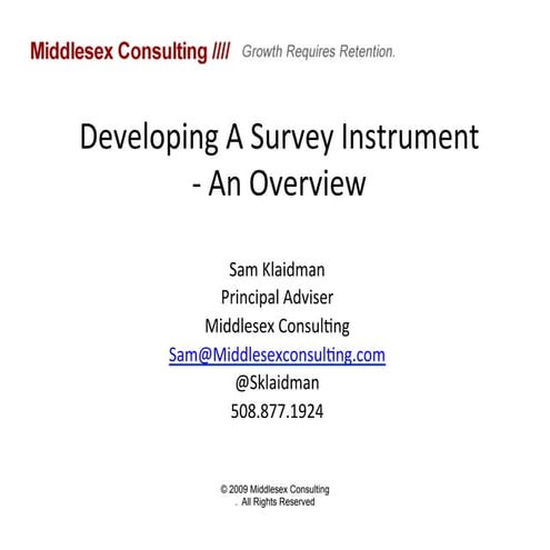 Survey Instrument | PDF