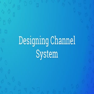 Designing of channel distribution | PPT