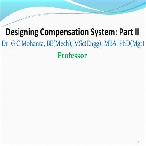Designing compensation system Part II | PPT