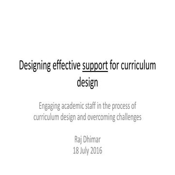 Designing effective support_for_curriculum_design_july2016 | PPTX