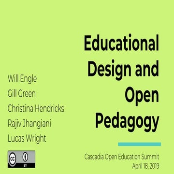Educational Design and Open Pedagogy | PPTX