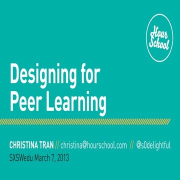 Designing for Peer Learning | PPT