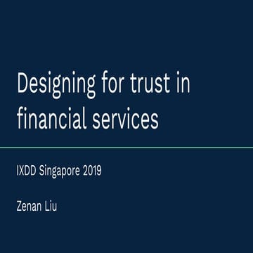 Designing for trust in financial services | PDF