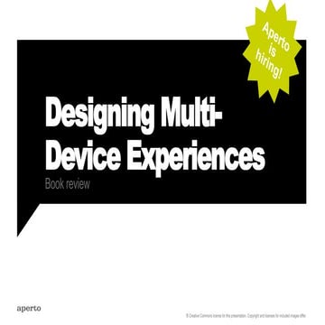 Designing Multi-Device Experiences (book review) | PPT