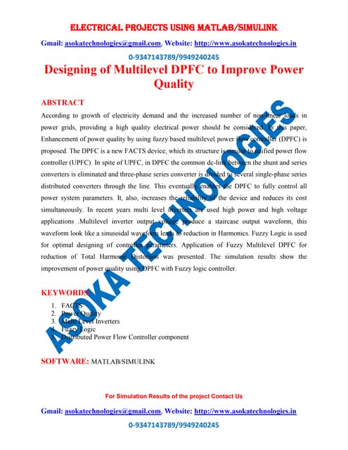 Distributed Power Flow Controller Based On Fuzzy Logic Controller For