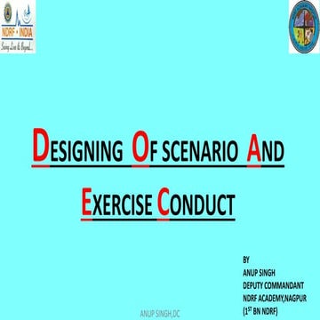 Designing of scenario and exercise conduct | PPTX