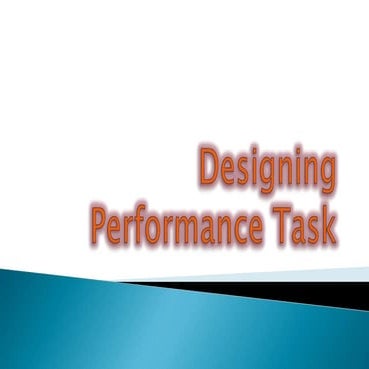 Designing performance task | PPTX