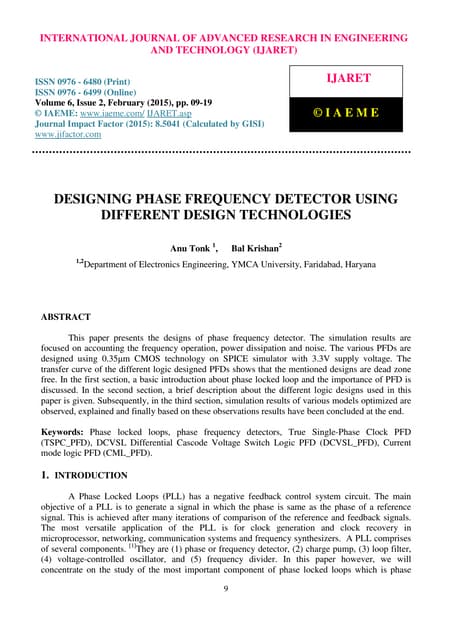 Designing Phase Frequency Detector Using Different Design Technologies