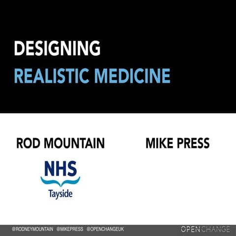 Designing realistic medicine | PPT
