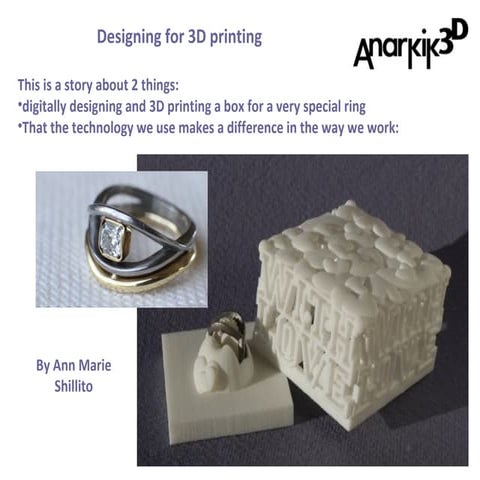 3D Digital modelling and 3D printing a very special ring box | PPT
