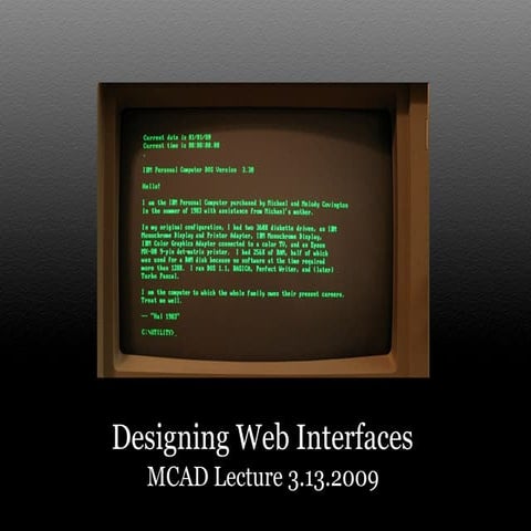 Designing Web Interfaces Ppt