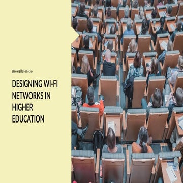 Designing Wi-Fi Networks in Higher Education | PDF