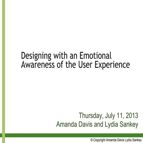 Designing with an emotional awareness of the ux | PDF