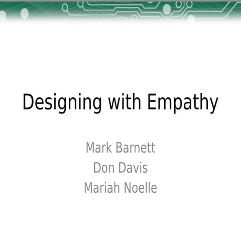 Designing with Empathy | PDF