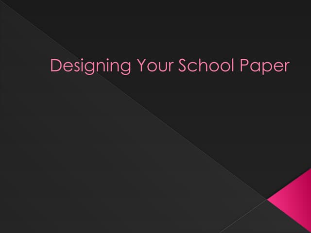 Newspaper Layout and Basic Guidelines | PPTX