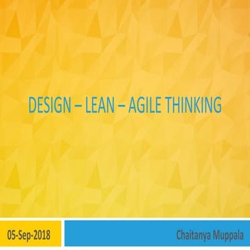 Design Lean Agile Thinking Presentation Ppt