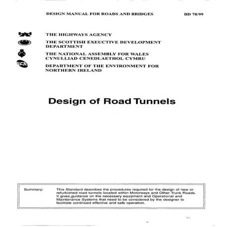 Design manual for road tunnel | PDF