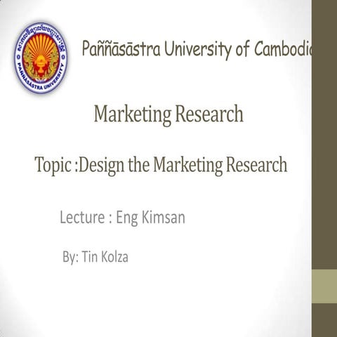 Design marketing research | PPT