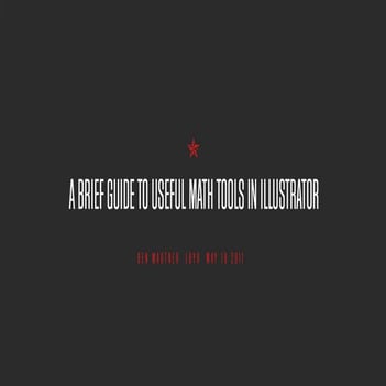A Brief Guide to Three Tips Using Math in Adobe Illustrator | PDF