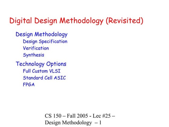 VLSI Design Methodologies | PPT