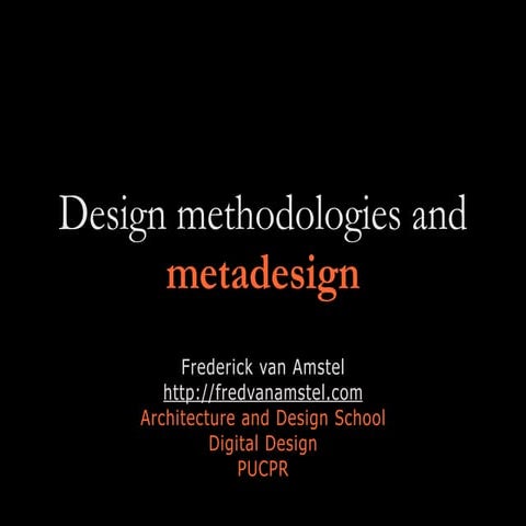 Design methodologies and Metadesign | PDF