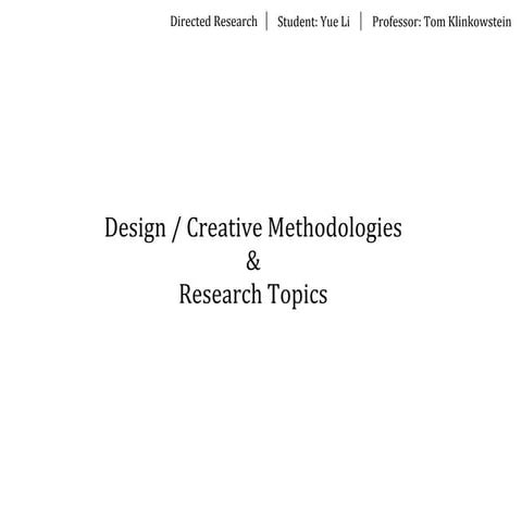 Design Methodologies & Research Topics | PPT
