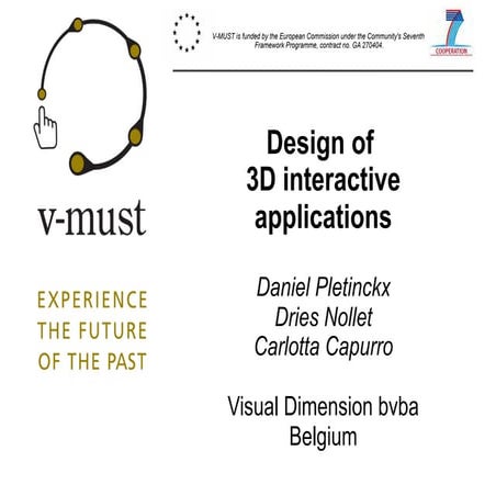 Design of 3D interactive applications for museums | PPT | Free Download