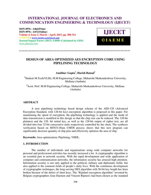 Hardware Implementation Of The Serpent Block Cipher Using Fpga Technology Pdf