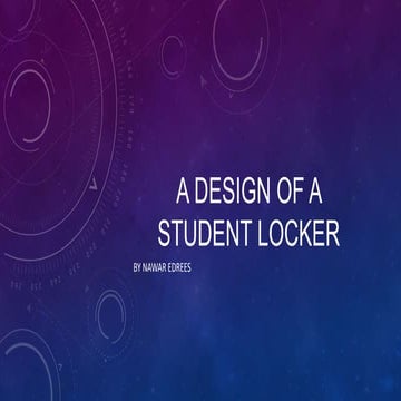 Design of a student locker | PPT