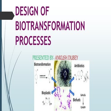 Design of biotransformation processes | PPTX | Biotech and Biomedical ...