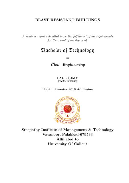 Blast Resistant Design | PPT