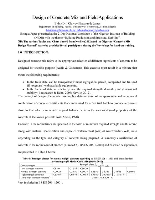 Mix design procedure road note 4 | PDF
