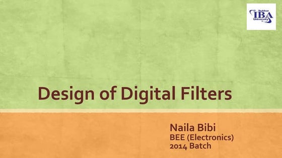 Windowing techniques of fir filter design | PPTX | Digital Audio | Computer Software and ...