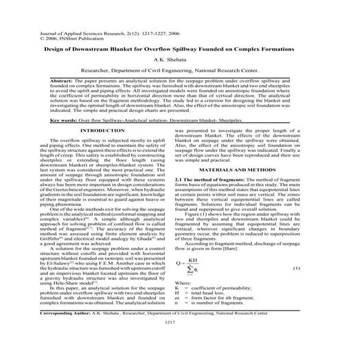 Geotechnical Engineering-I [Lec #27A: Flow Calculation From Flow Nets ...
