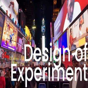 Design of experiment | PDF