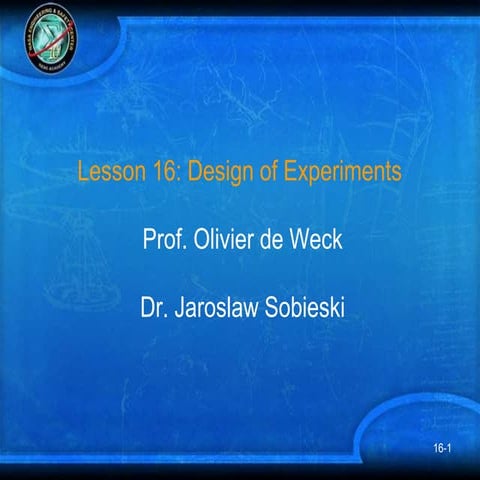 Design of experiments for mechanical engineers | PPT