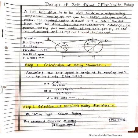 Design of Flat Belt , V Belt and Chain Drive by Prof. Sagar Dhotare | PDF