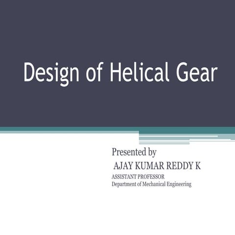 Helical gears formulas | PDF