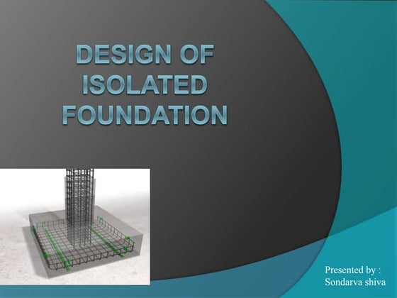 Isolated column footing | PPTX