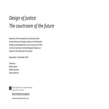 Design of justice Rietveld UvA 2018-2019 | PDF