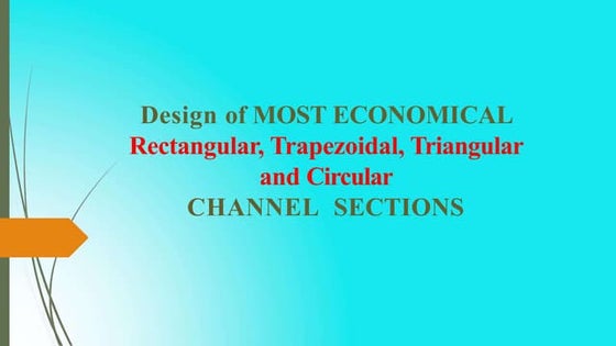 Chapter 3 channel design | PDF | Civil Engineering Industry | Industries