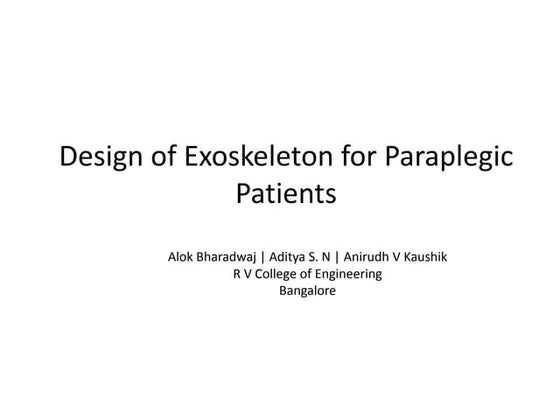 Evolution of Powered Exoskeletons | PDF