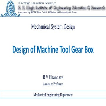 Design of Machine Tool Gear Box1.pptx