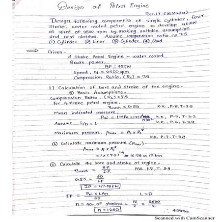 Design of Petrol Engine | PDF