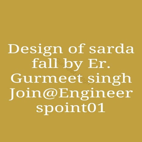 Design of sarda fall full problem solved | PDF