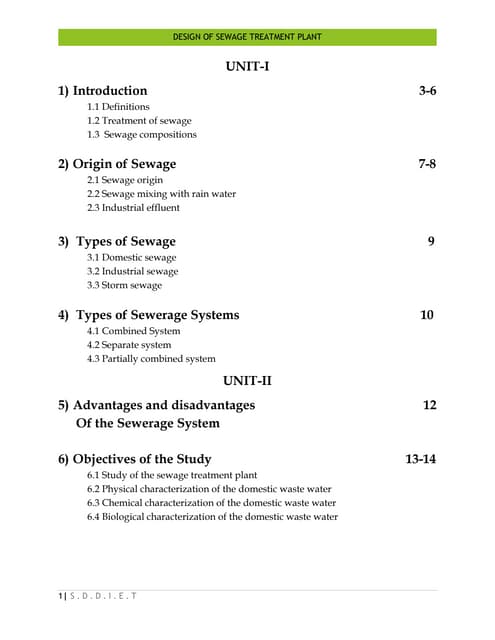 Construction of Sewage Treatment Plant STP – 350 kld for CPMF Part 1 | PPTX