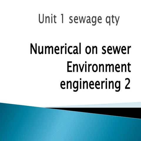 Design of sewer | PPTX