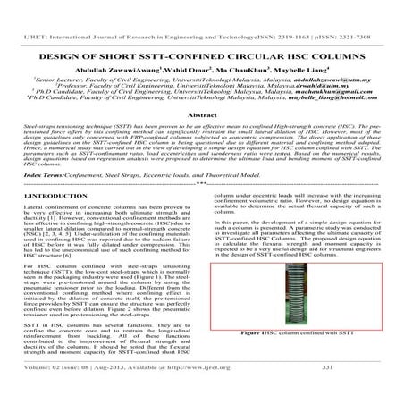 Design of short sstt confined circular hsc columns | PDF | Civil ...