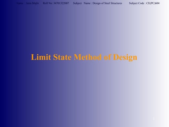Limit state method | PPT