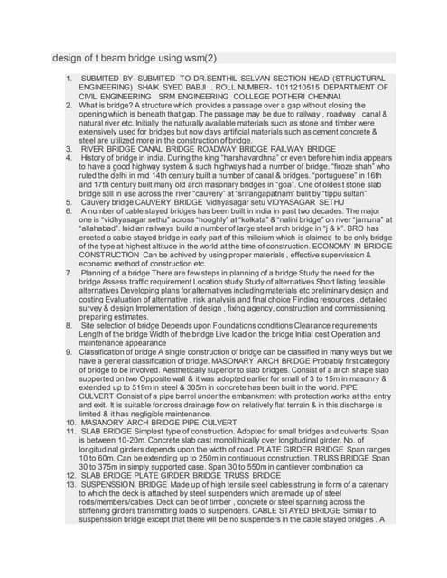 Bridge loading | PDF